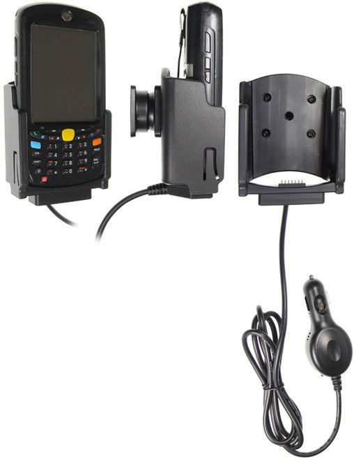 Uchwyt do Symbol MC55 z wbudowaną ładowarką samochodową.