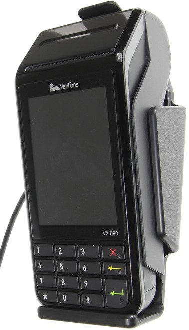 Uchwyt samochodowy do VeriFone VX 690, perfekcyjnie dopasowany.